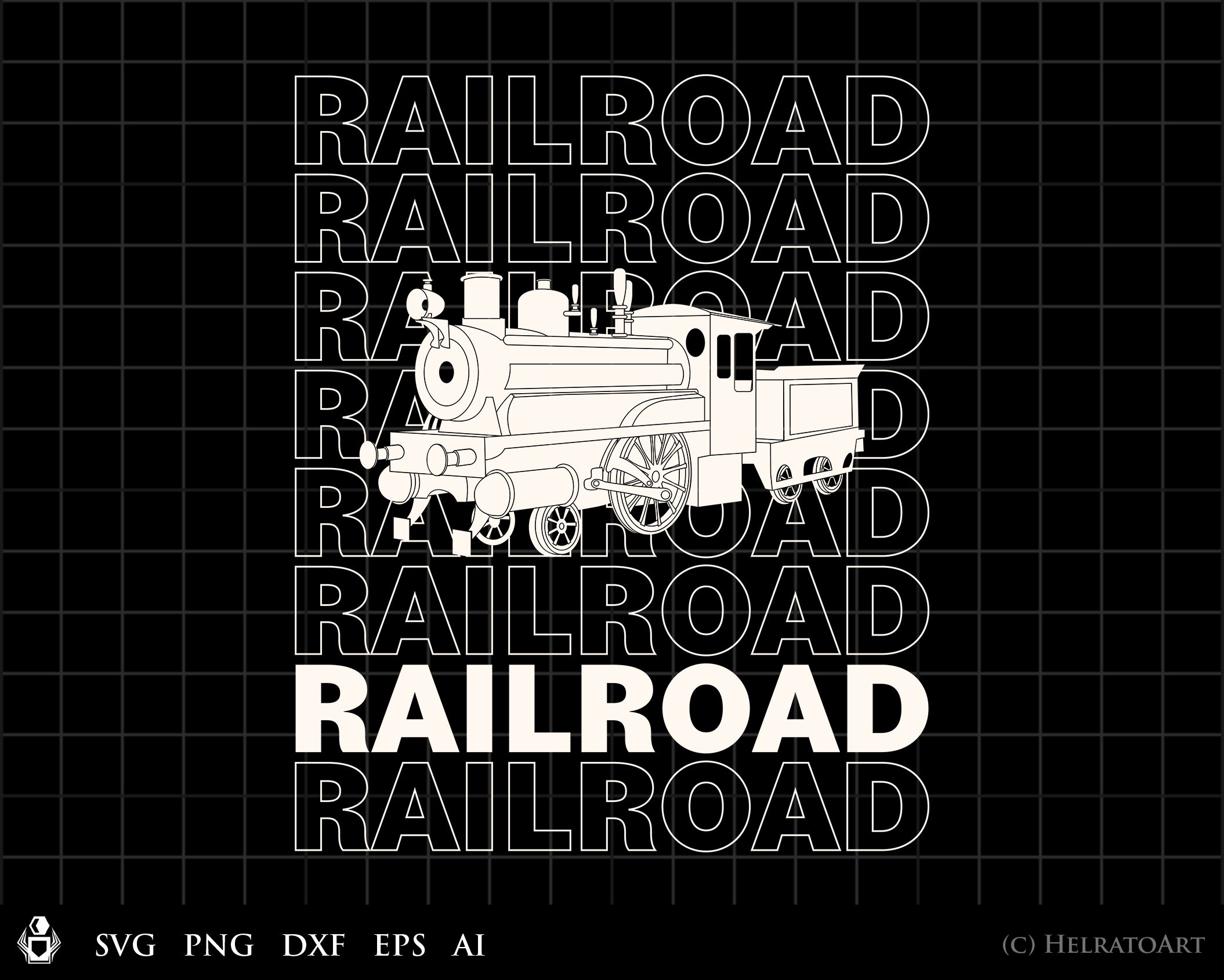 Railroad SVG Train SVG Crossing SVG Graphic Clipart for - Etsy Australia