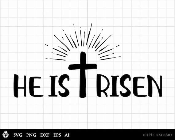 Religious Christian Svgeaster SVG He is Risen Sunrise | Etsy