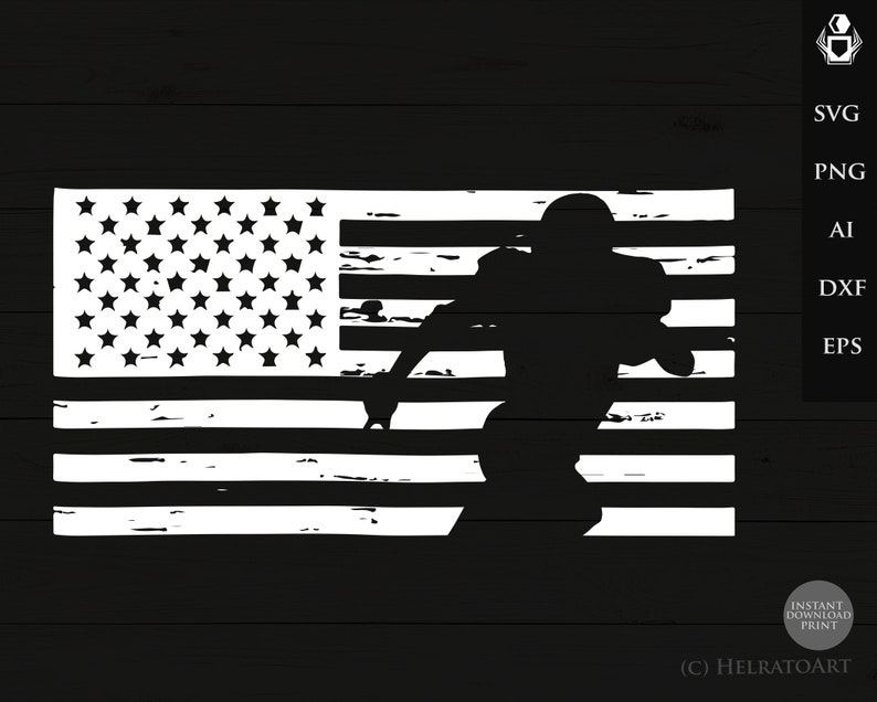 DISTRESSED American Football Flag SVG Patriotic American | Etsy