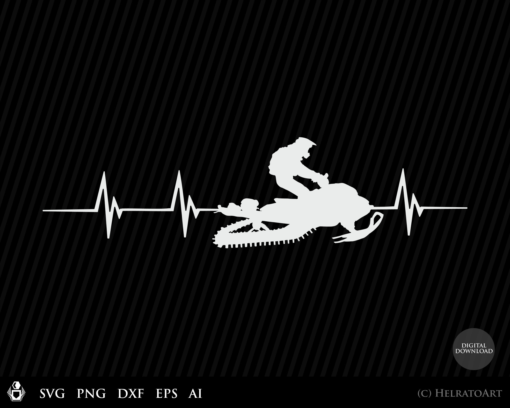 Snowmobile SVG Lifeline Snowmobile Svg Snowmobile Clipart - Etsy