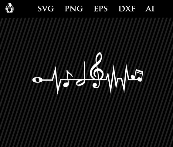 Music SVG File Music Heartbeat Svg Cut Files for Cricut for | Etsy