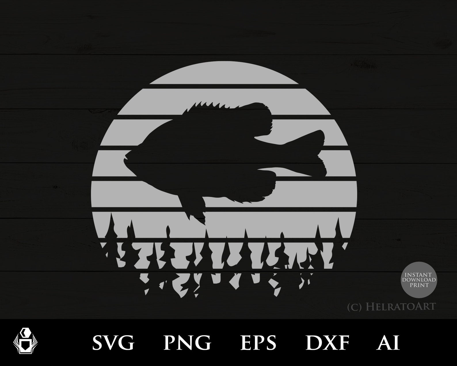 Fishing Svg Bluegill Fishing Svg Graphic Freshwater Retro - Etsy UK