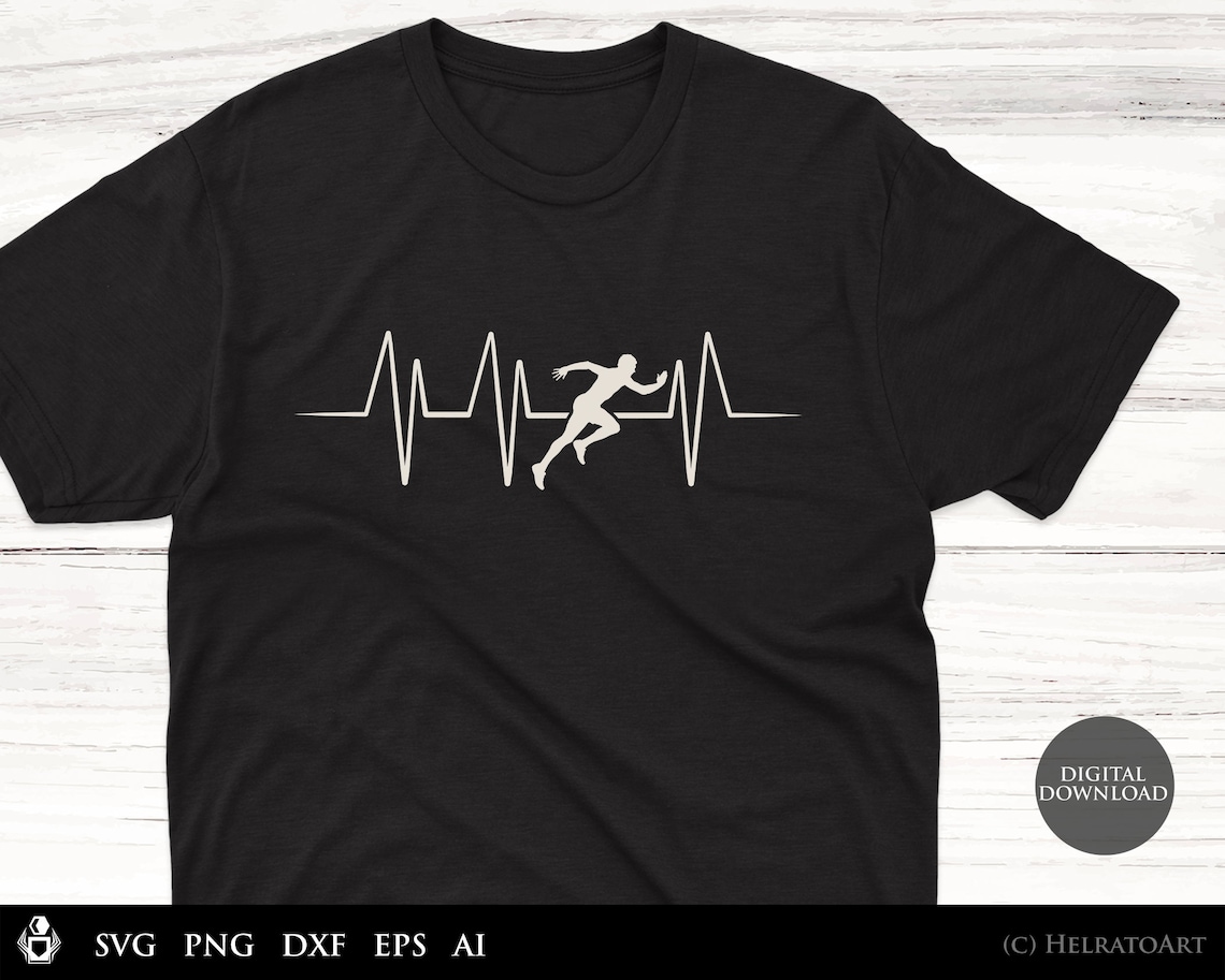 Cross Country Svg Heartbeat SVG Running Svg Sports Svg - Etsy