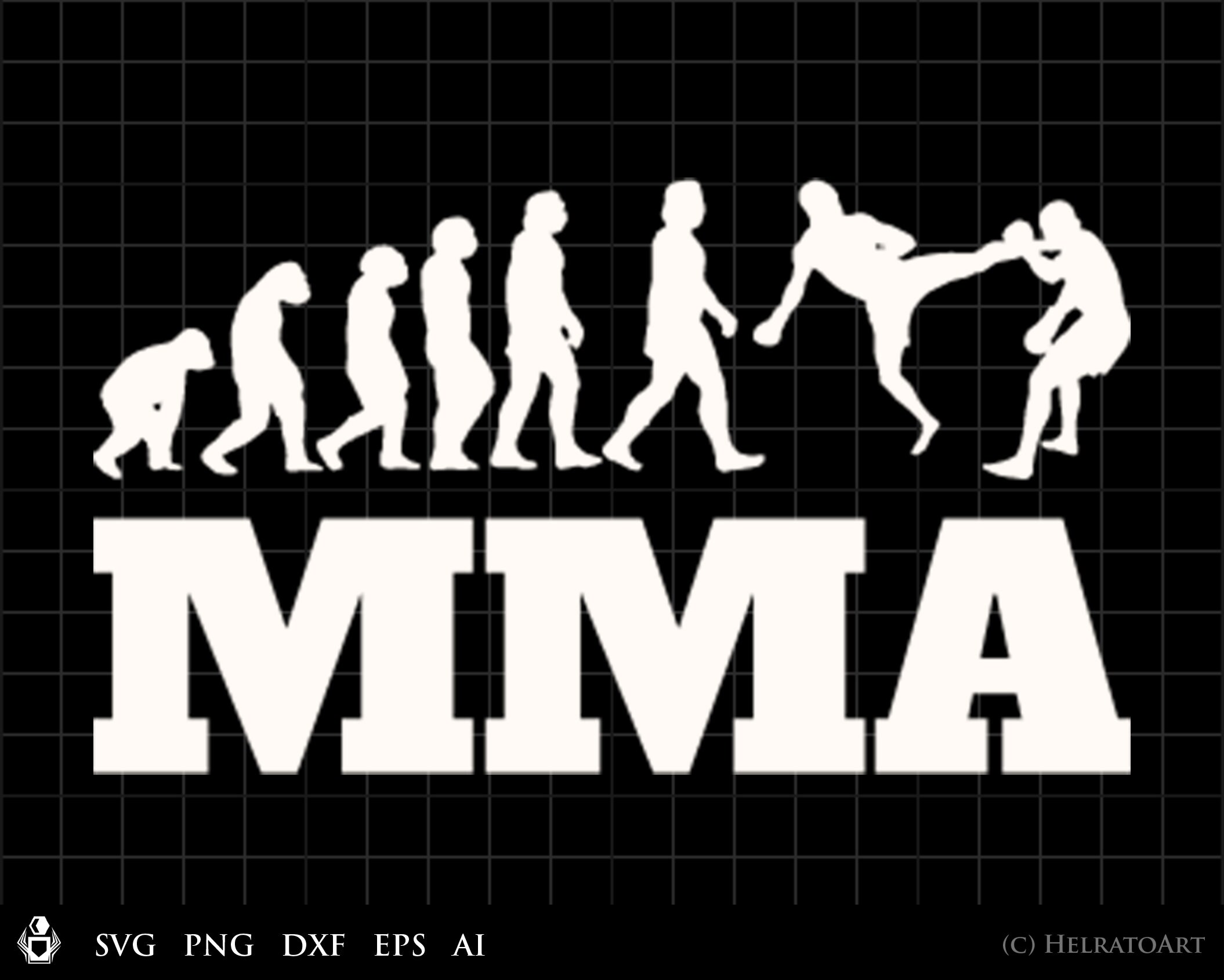 MMA Combat Sports SVG Evolution Martial Arts Svg Kickboxing - Etsy