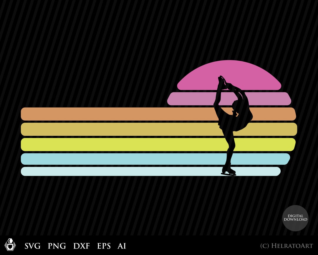 Ice Skating SVG, Retro Vintage Svg, Figure Skating Png, Ice Skating Cut ...