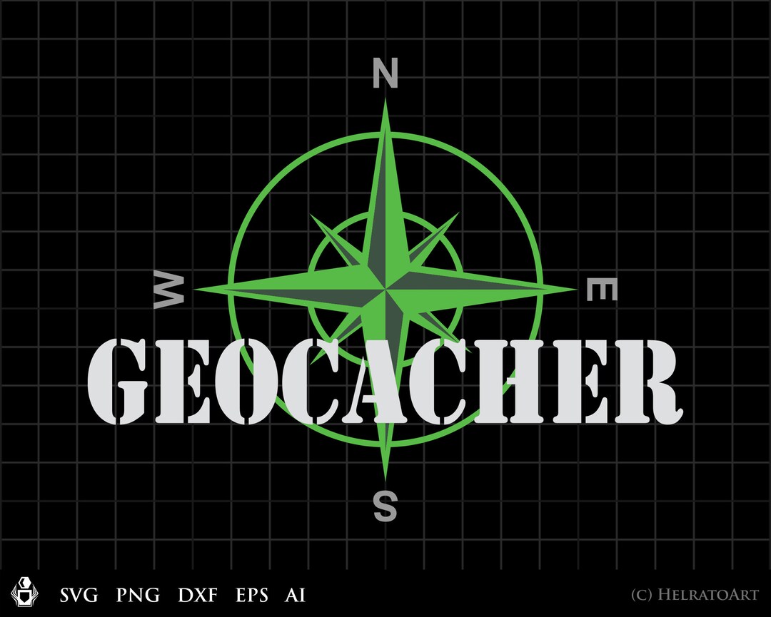 Green Compass Geocaching SVG Geocacher Compass Svg Outdoor - Etsy