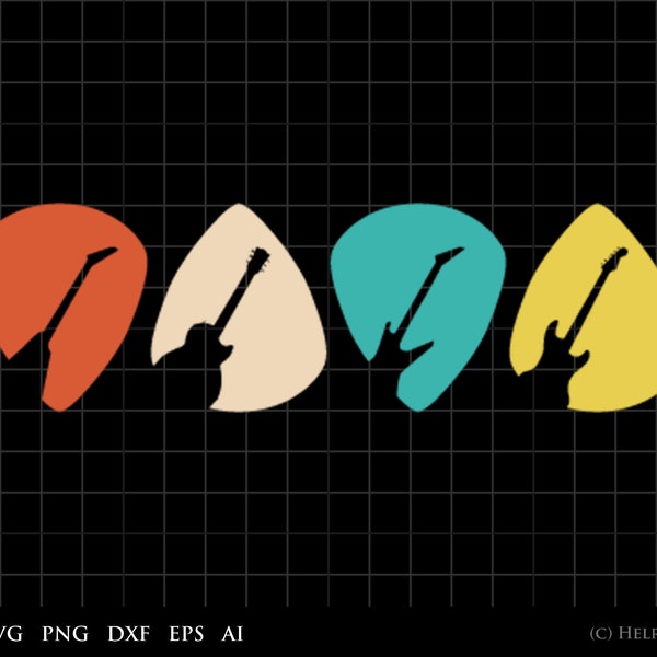 Guitar Pick Silhouette Svg - Etsy