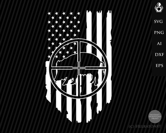 Hunting Svg Boar Usa Patriotic Flag Wild Boar Clipart Pig | Etsy