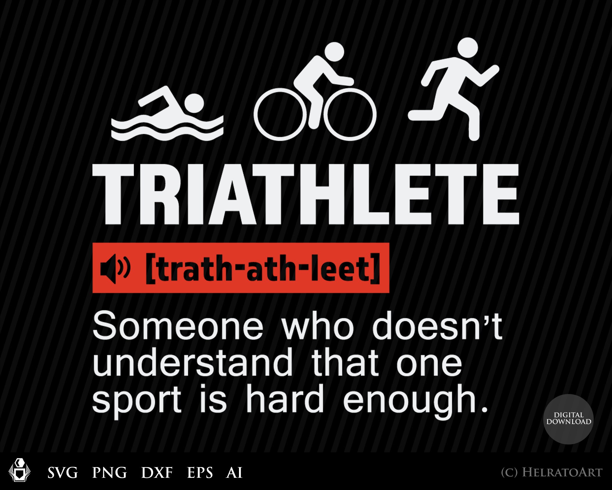 Triathlon SVG Triathlete Svg Sport Clipart Cut File | Etsy