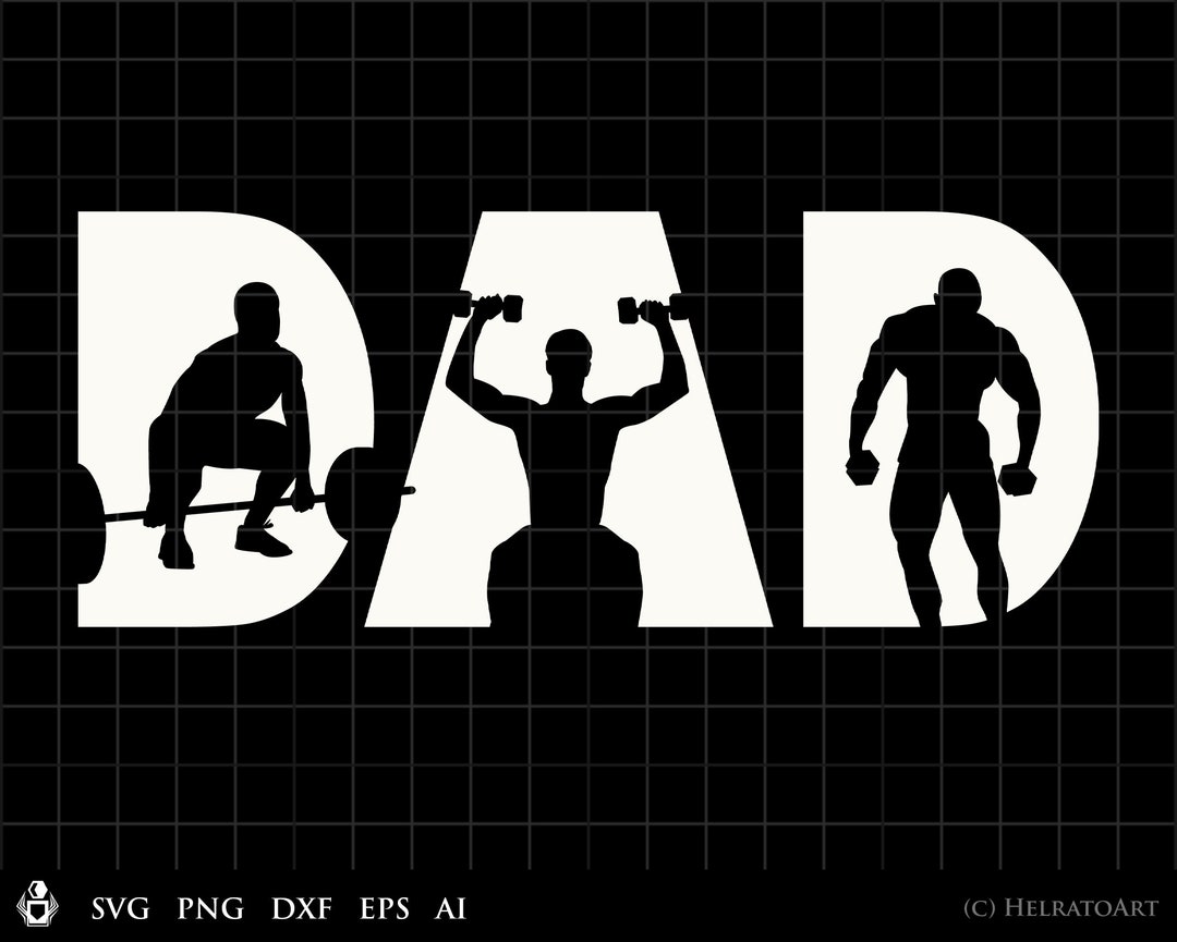 Gym SVG, Exercise Svg, Crossfit Svg, Fathers Day Dad Weights ...