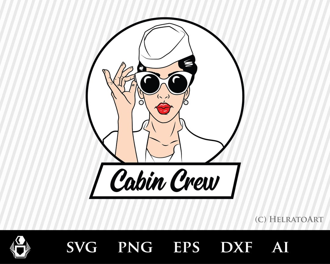 Flight Attendant Svg File Cabin Crew Svg Stewardess Svg - Etsy