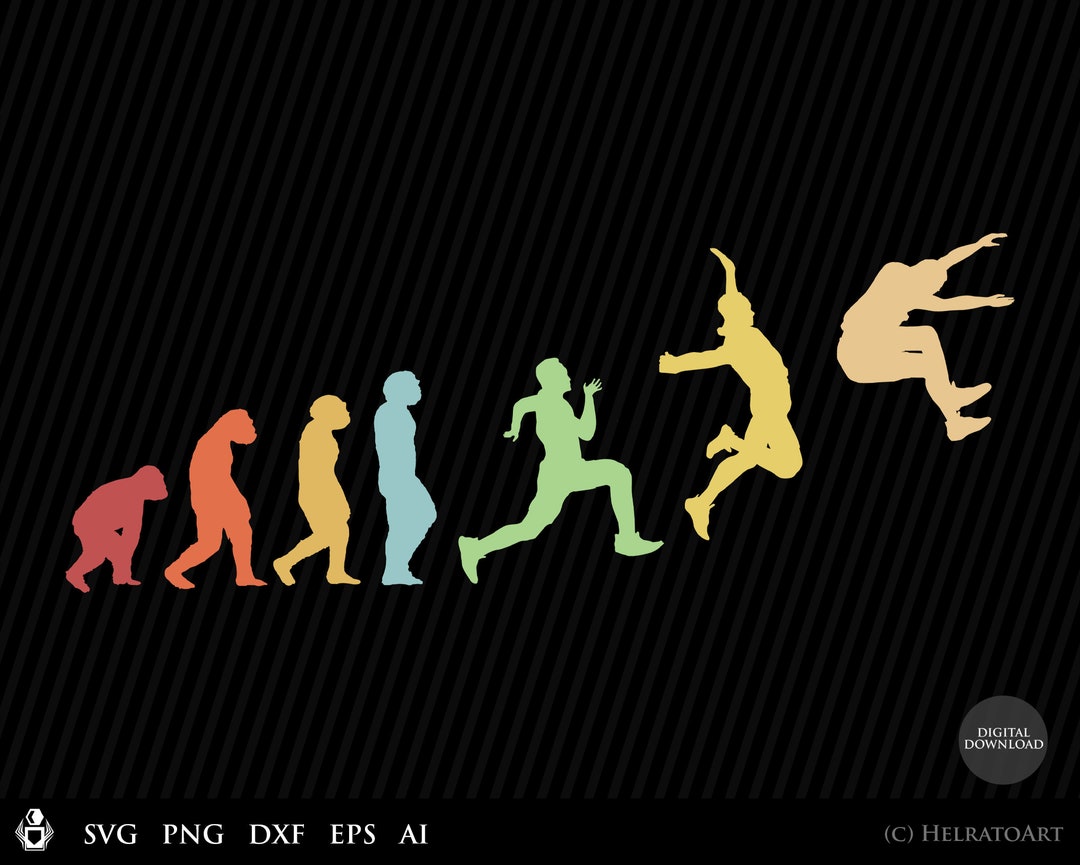 Long Jump SVG, Retro Evolution Svg, Track and Field Png, Long Jump Cut ...