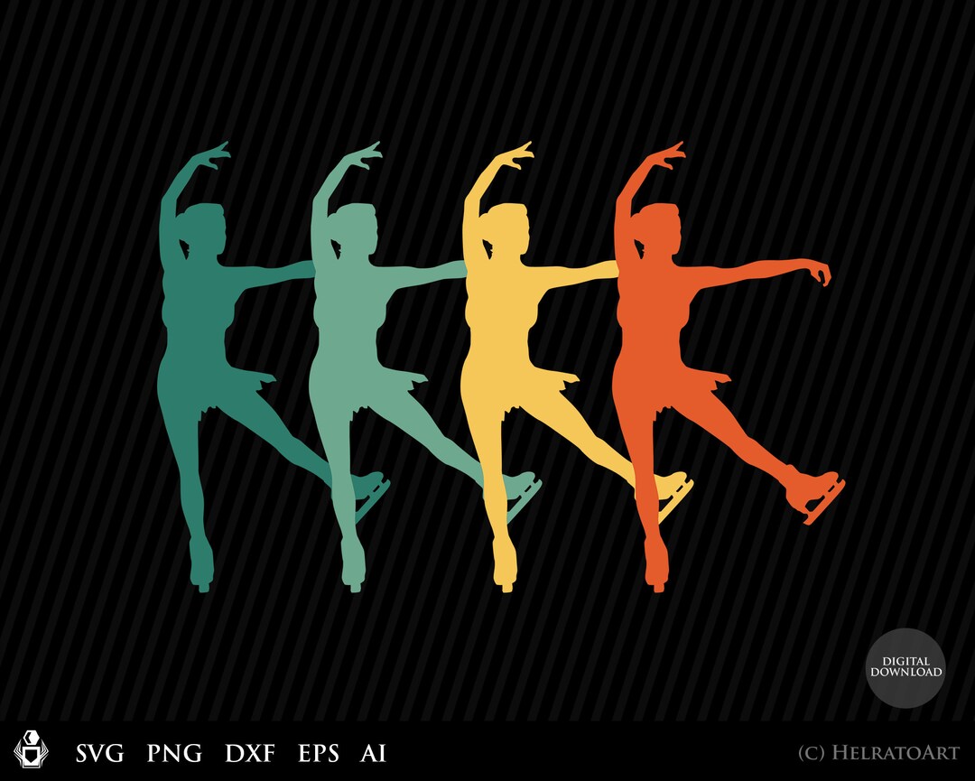 Ice Skating SVG, Retro Figure Skating Svg, Figure Skating Png, Ice ...