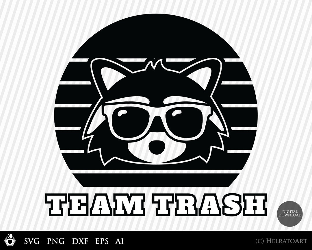 Raccoon SVG, Team Trash Svg, Woodland Animals Svg, Wild Animal Svg File ...