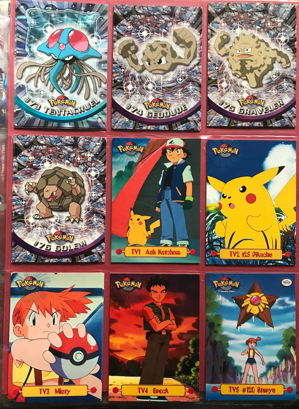 Series 1 Pokemon Topps non foil Characters 71 75 And TV Etsy