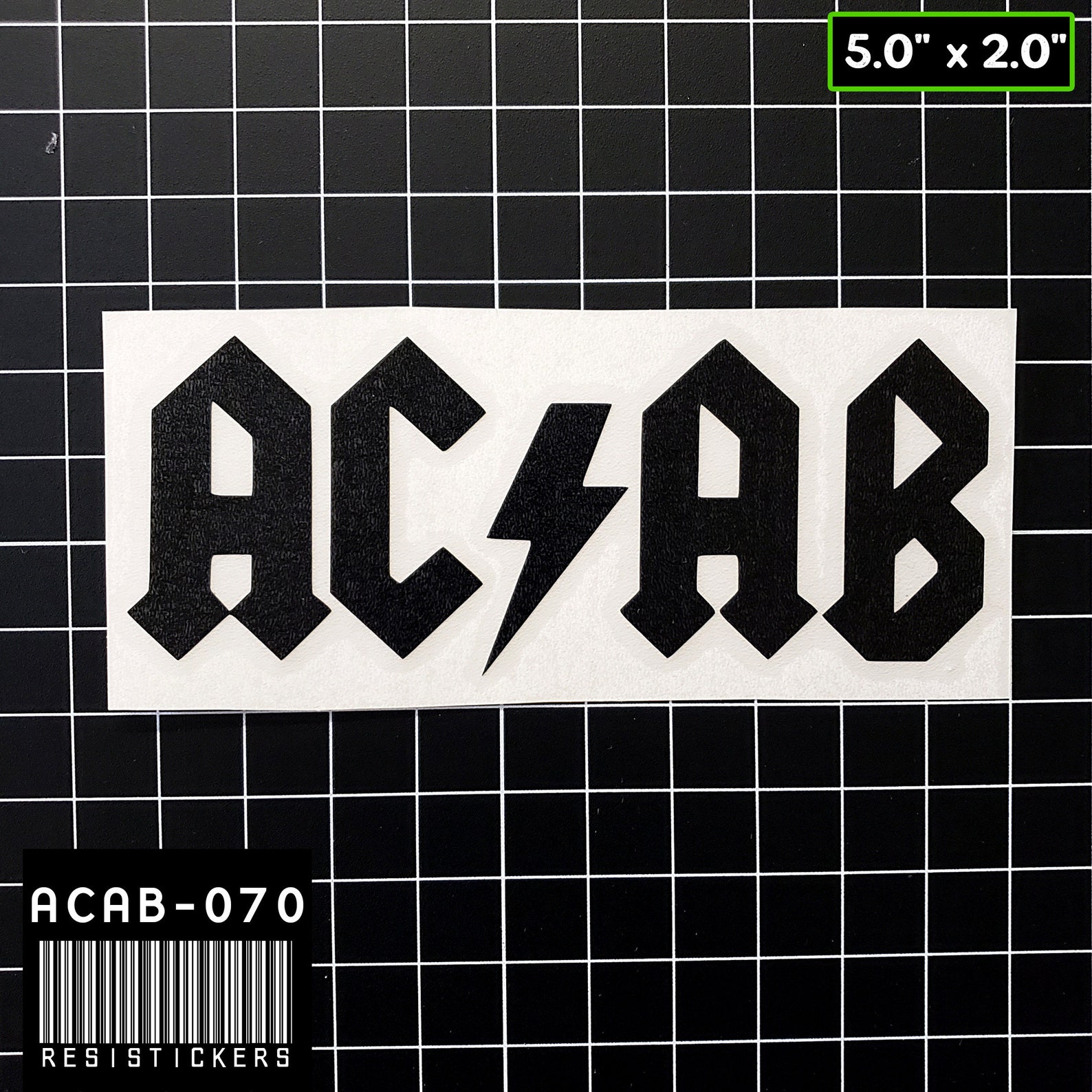 ACAB Logo Vinyl Decal Sticker Custom Color ACAB | Etsy