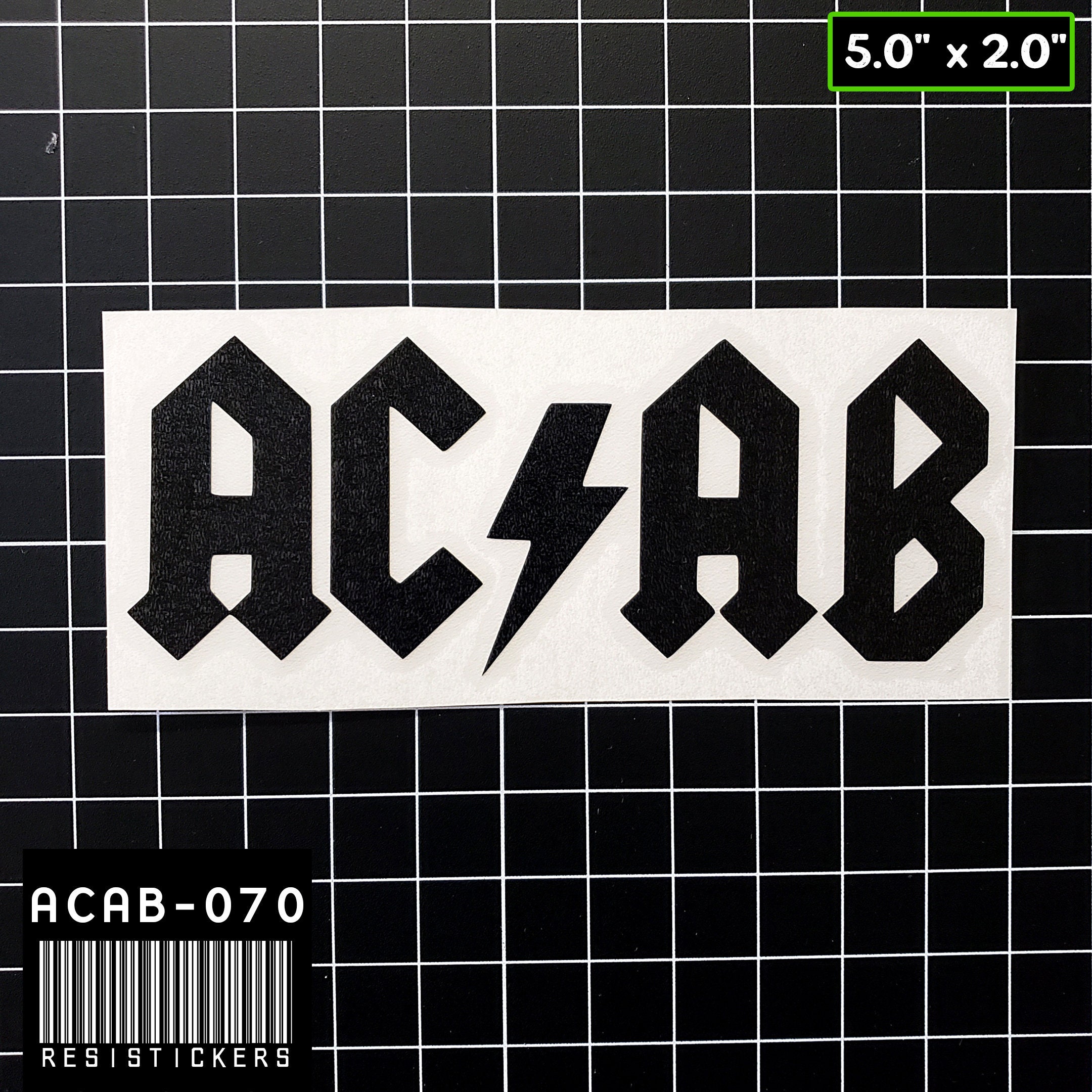 ACAB Logo Vinyl Decal Sticker Custom Color ACAB | Etsy