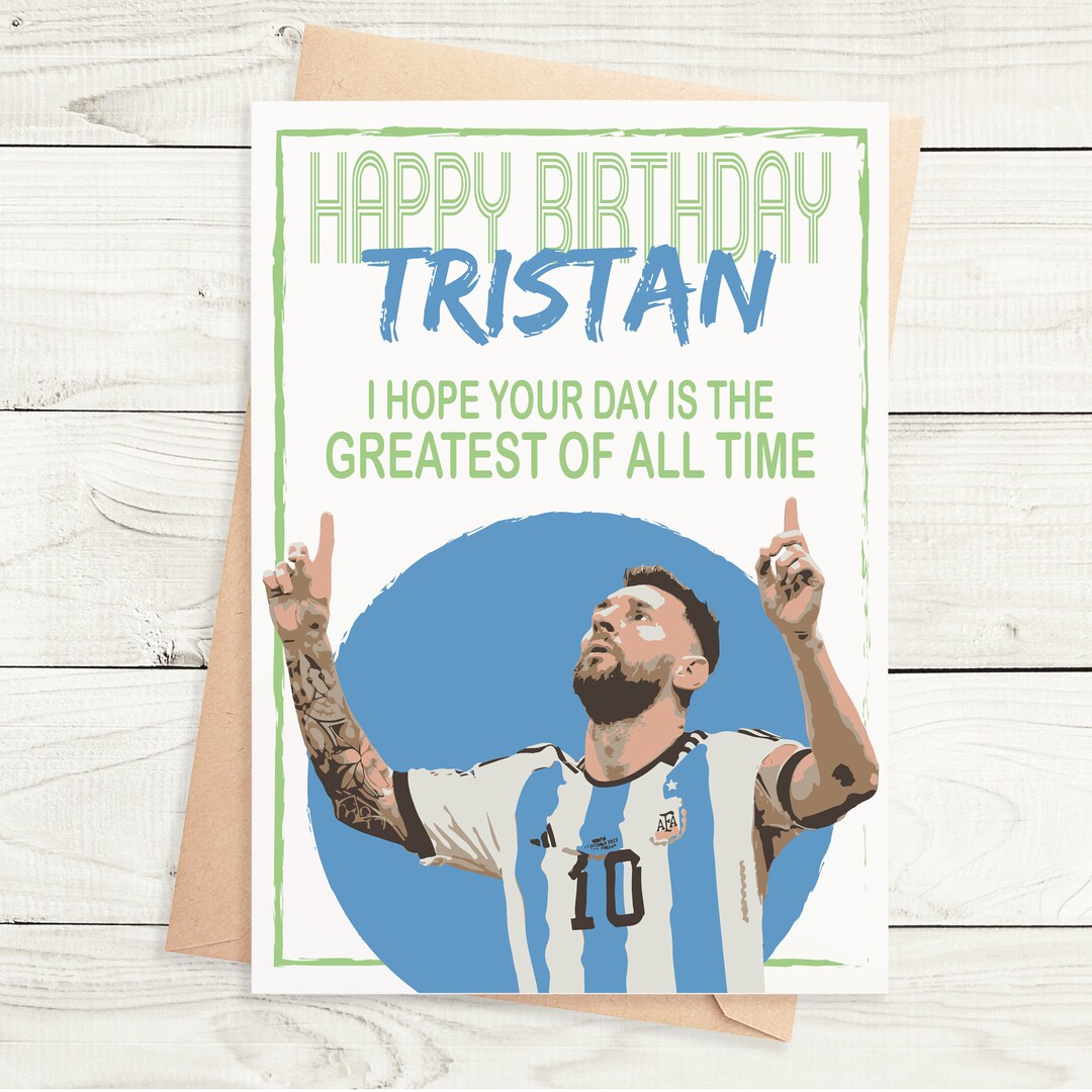 Lionel Messi Birthday Card Greatest of All Time - Etsy