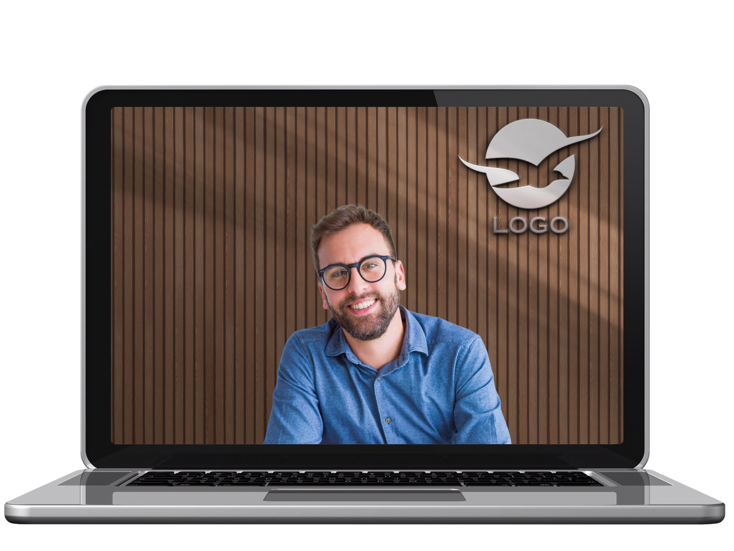 Custom 3D Logo Brand Background for Zoom, Google Meet, Teams, Video ...