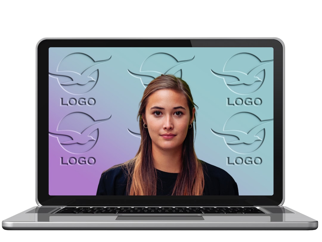 Branded Zoom Background With Logo / Custom Virtual Logo Background - Etsy