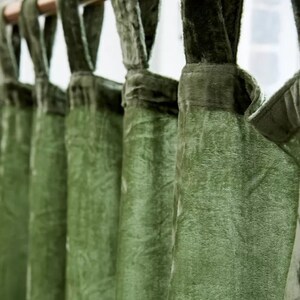Sage Green Velvet Curtains Luxe Velvet Curtain Custom Window Curtain ...