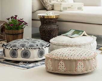 Boho Ottoman Pouf - Etsy