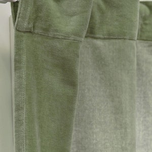 Sage Green Velvet Curtain Boho Decor Handmade Velvet Curtain Bohemian ...