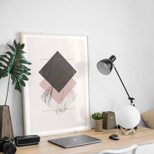 Abstract Line Marble Art Print Downloadable Geometric - Etsy