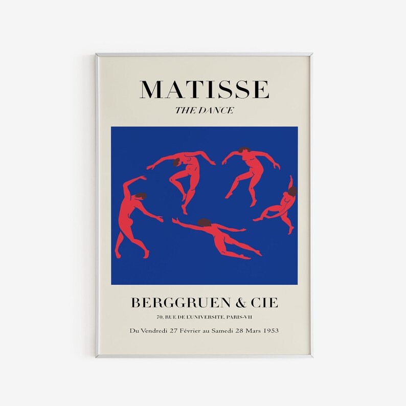 Matisse Modern Art Poster the Dance Henri Matisse Yves | Etsy