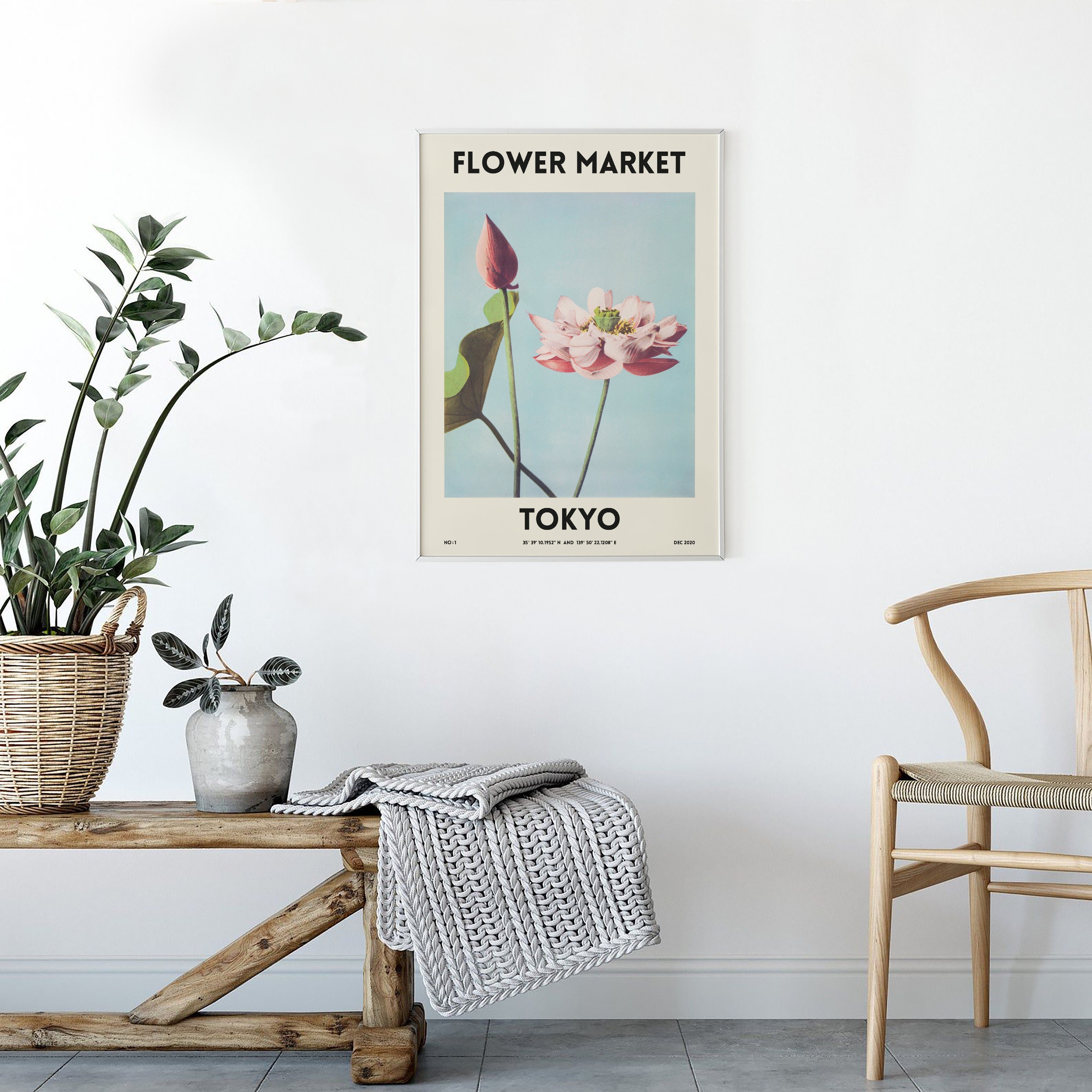 Flower Market Tokyo Retro Flower Poster Tokyo Coordinates - Etsy