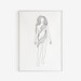 Curvy Woman Art Print Body Positive Art Woman Line Drawing - Etsy