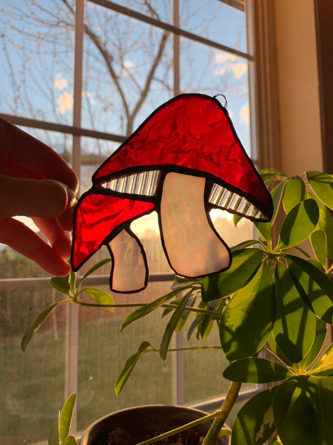 Mushroom Stained Glass/ Cottage Core Mushroom Art/ Psychedelic - Etsy.de