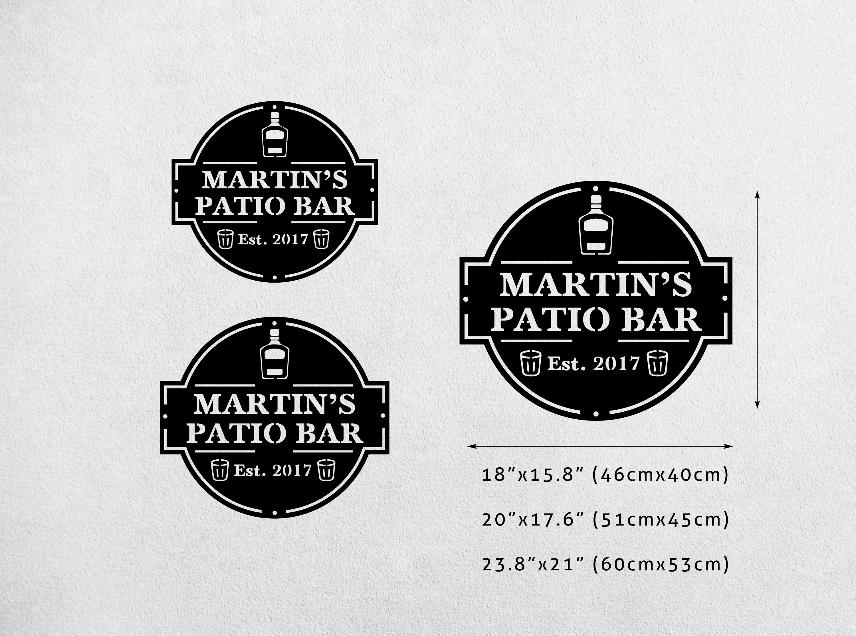 Bar Neon Sign Custom, Personalized Bar Sign, Martini Bar Sign, Home Bar ...