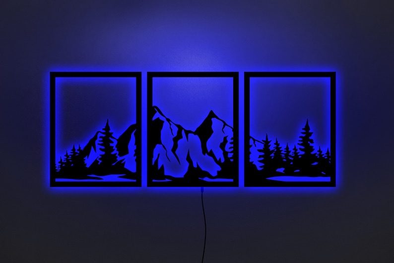 Mountain Neon Sign, Mountain Neon, Mountain Led Sign, Mountain Led ...