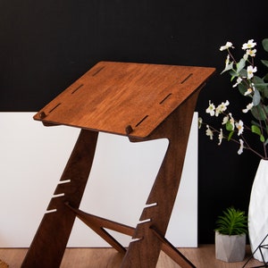 Standing Workstation,notebook Stand,laptop Stand Wood,macbook Stand ...