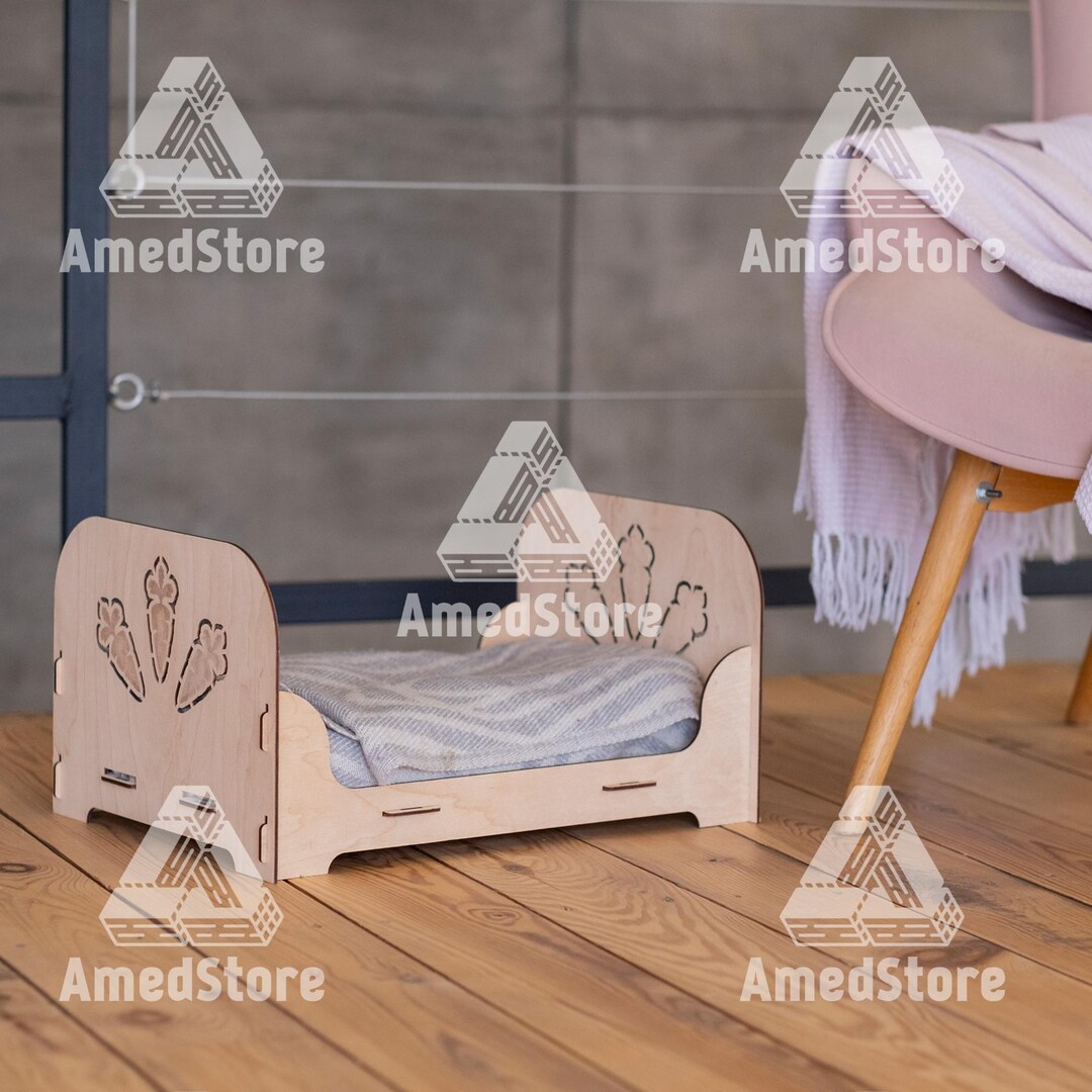 Wooden Rabbit Bed, Guinea Pig Bed, Rabbit Furniture, Couch for Rabbit ...