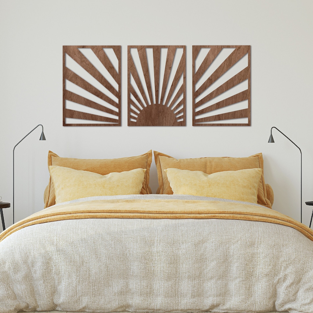 Minimalist Sun Wall Art, Mid Century Sun Wall Art, Boho Sun Wall Decor ...