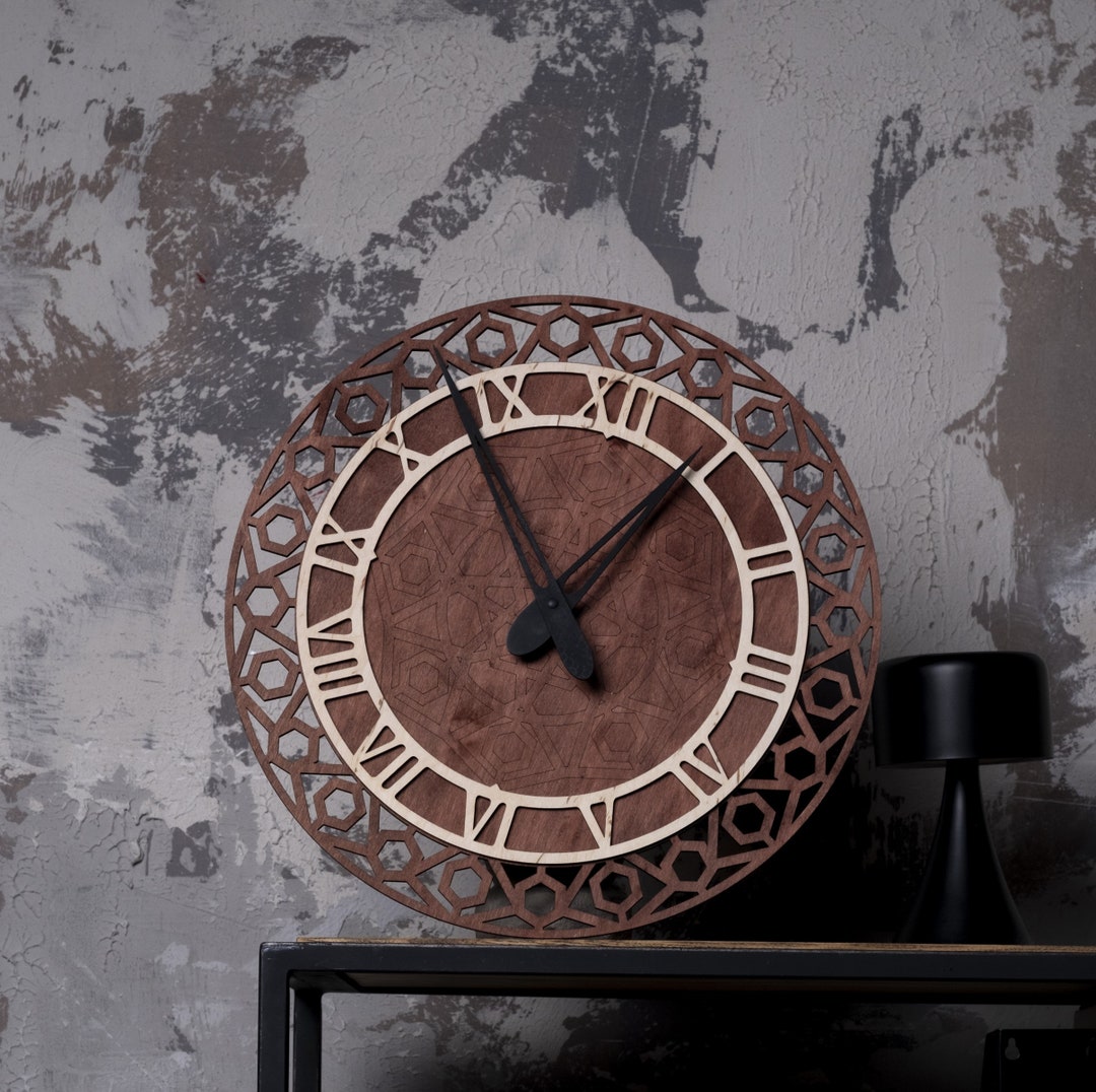 Roman Numeral Wall Clock, Art Deco Clock, Stylish Wall Clock, Unique ...