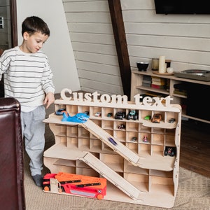 Wooden Toy Car Garage, Car Garage Kids, Toy Car Ramp, Toy Car Storage ...