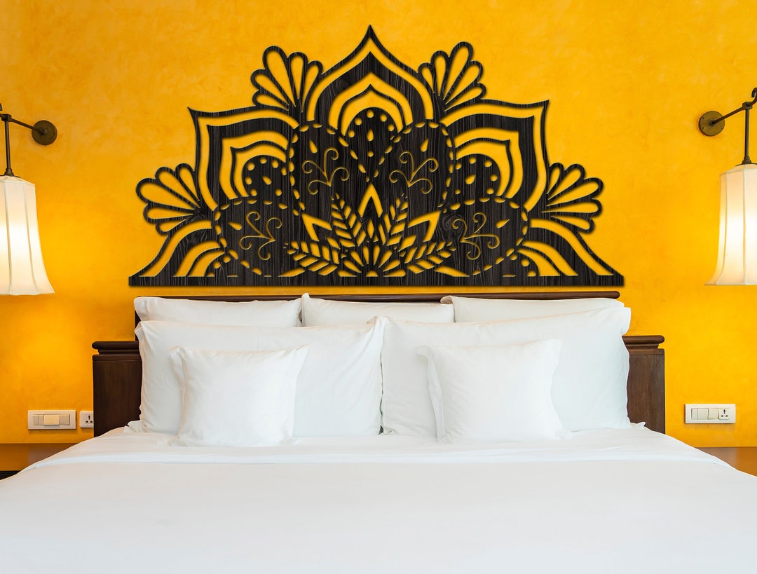 Art déco mural mandala en bois, grande déco murale en bois, art mural ...