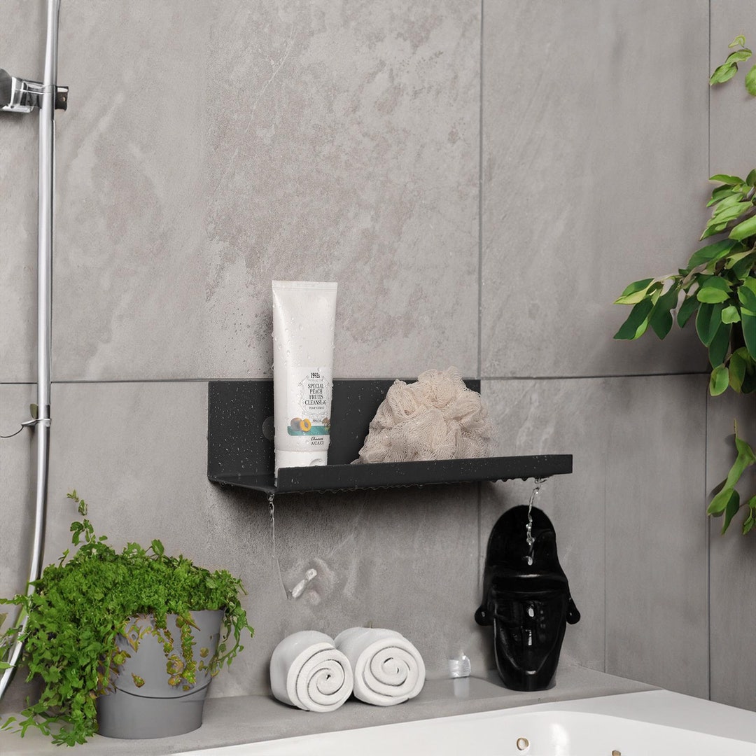 Metal Shower Shelf, Shower Shelf in Shower, Floating Bathroom Shelf ...