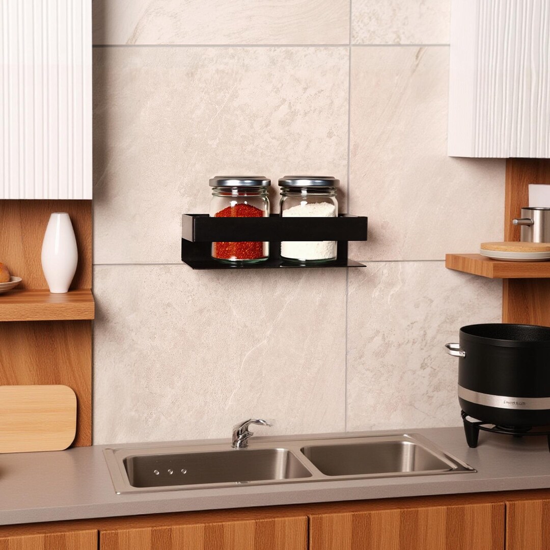 Metal Spice Rack Wall Mount, Metal Spice Shelf, Spice Rack Organizer ...