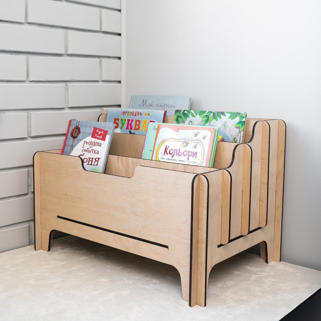 Montessori Bookshelf Floor, Wooden Bookshelf, Kids Bookcase, Kids ...