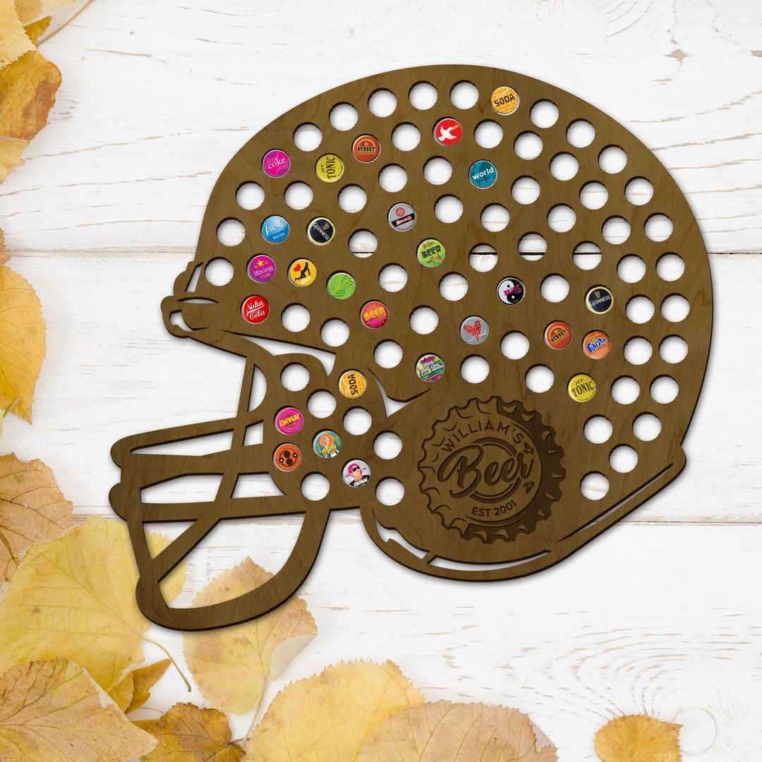 Beer Cap Display, Beer Cap Holder, Football Beer Cap Holder, Bottle Cap ...