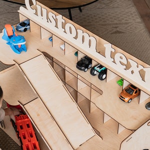 Wooden Toy Car Garage, Car Garage Kids, Toy Car Ramp, Toy Car Storage ...
