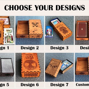 Tarot Cards Box,tarot Wooden Box,personalized Tarot Card Box,wood Tarot ...