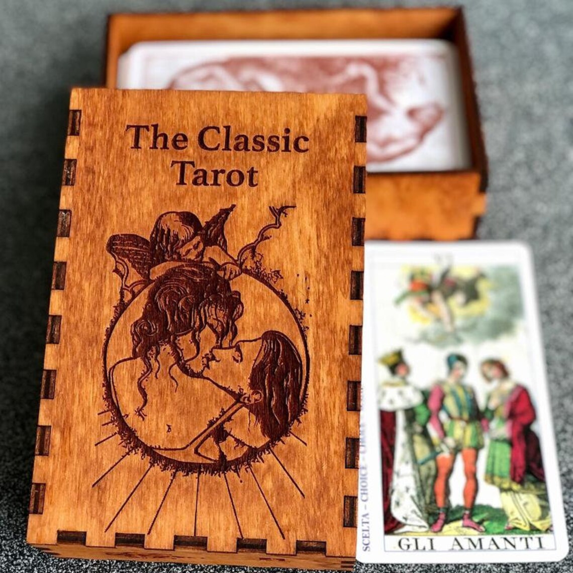 Tarot Cards Boxtarot Wooden Boxpersonalized Tarot Card - Etsy