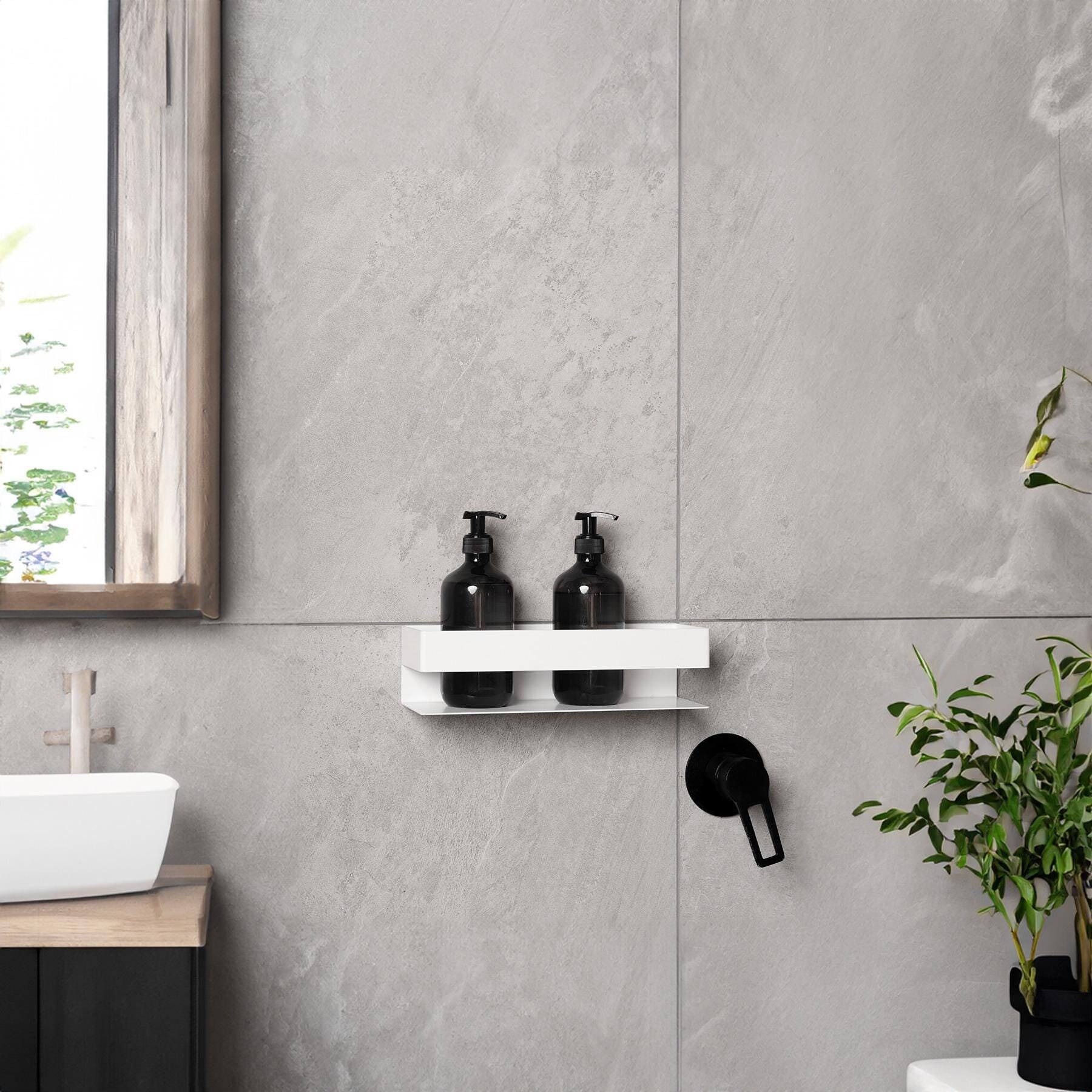 Modern Shower Caddy, Floating Shower Shelf, Minimalist Bathroom Shelf ...