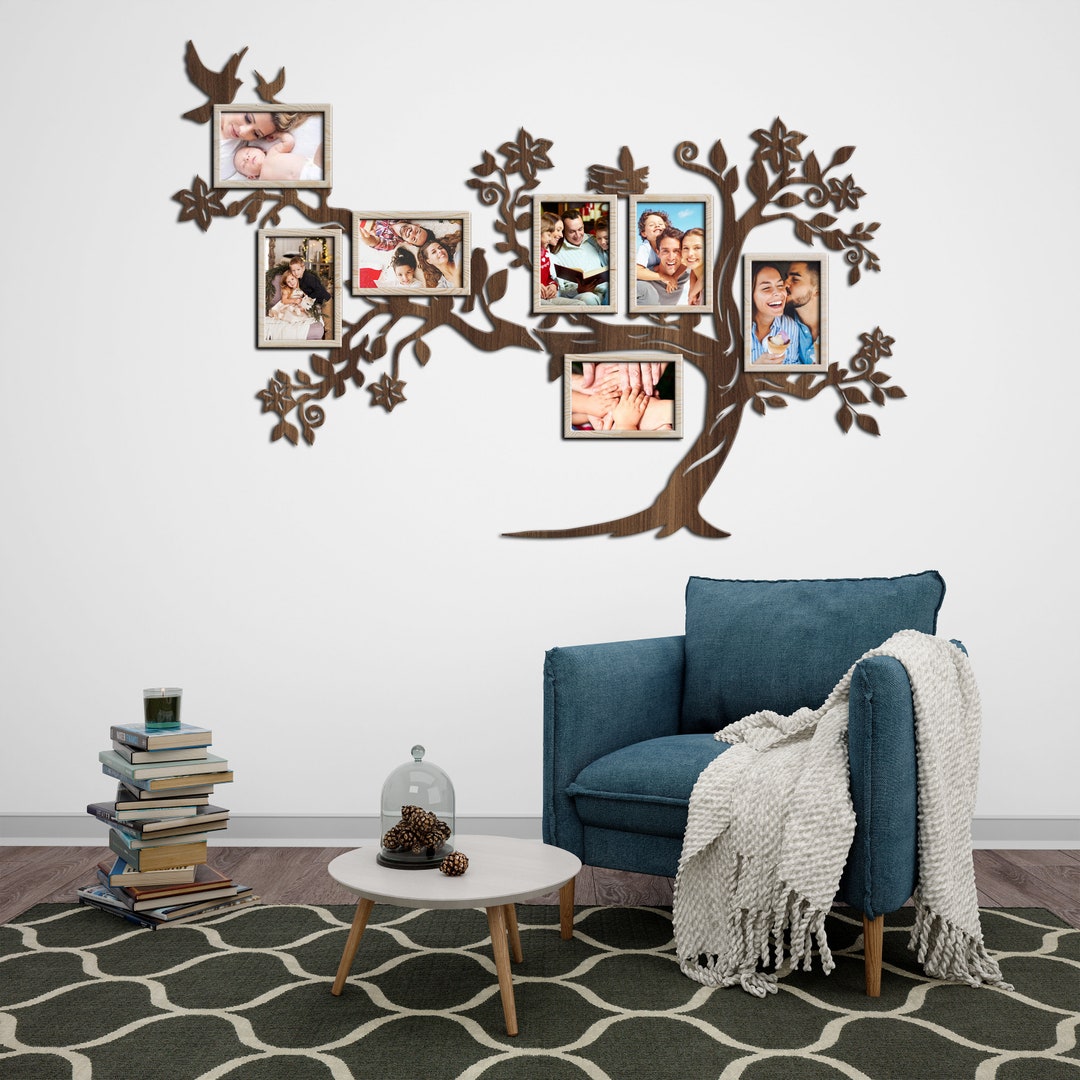 Family Tree Wall Art Wood, Family Tree Wall Art With Photos, Family ...