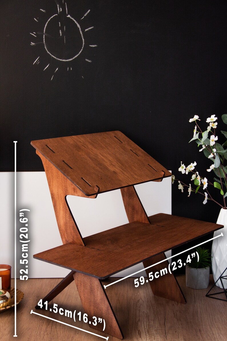 Standing Workstationnotebook Standlaptop Stand Woodmacbook - Etsy